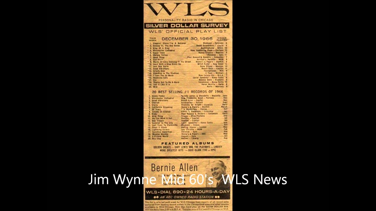 Jim Wynne, WLS Chicago Radio news broadcast from August 24th 1967 - YouTube