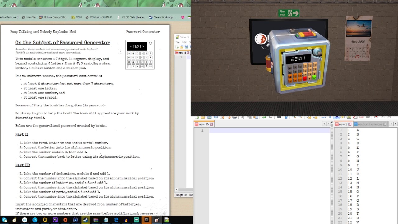 KTANE - How to - Password Generator - YouTube