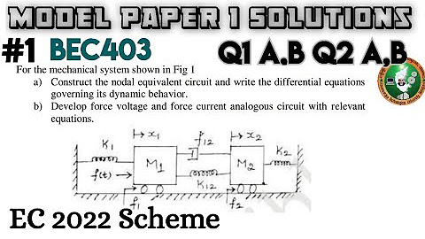 Control System 4th Sem Model Question Question Paper 1,2 Solved and Explained 4th Sem ECE 2022 ...