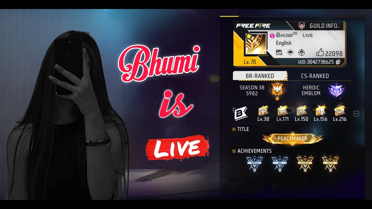 Subscriber`s Free Fire Id Check || FF Girl Live Stream #fflive# ...
