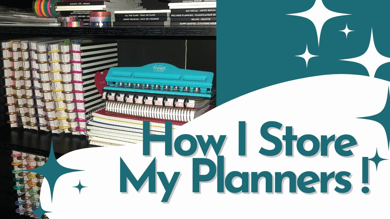 How I Store My 16 Planners | Planner Storage | Happy Planner 2021 - YouTube