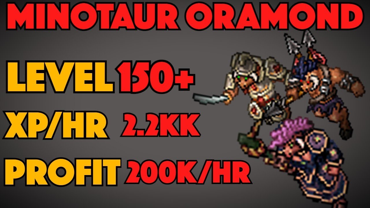 TIBIA MINOTAUR ORAMOND | EK HUNT SOLO - LEVEL 150+ - YouTube