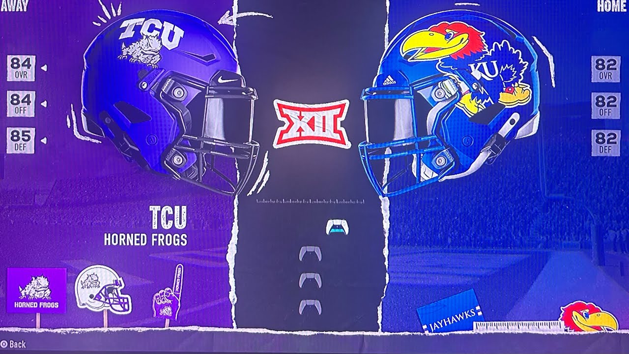 EA SPORTS College Football 25 TCU Vs Kansas Jayhawks PS5 - YouTube