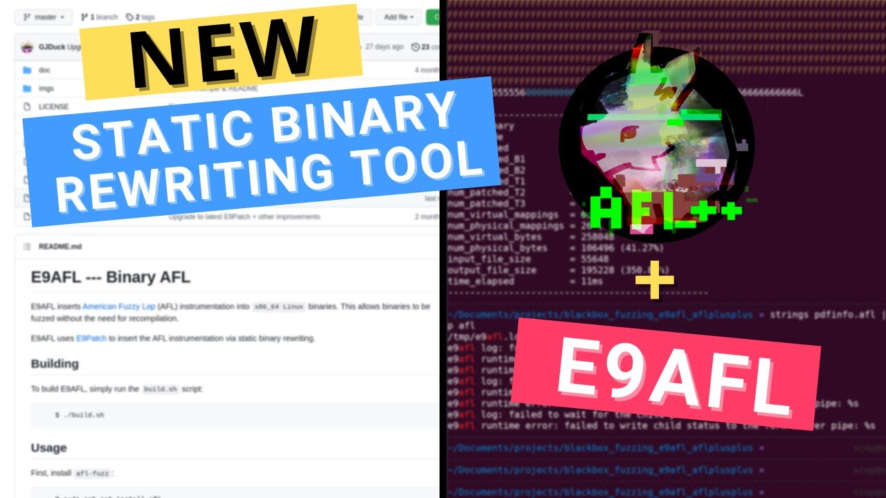 Fuzzing Wo Recompilation Using E9afl Static Binary Rewriting And Afl Tools Blackbox Fuzzing