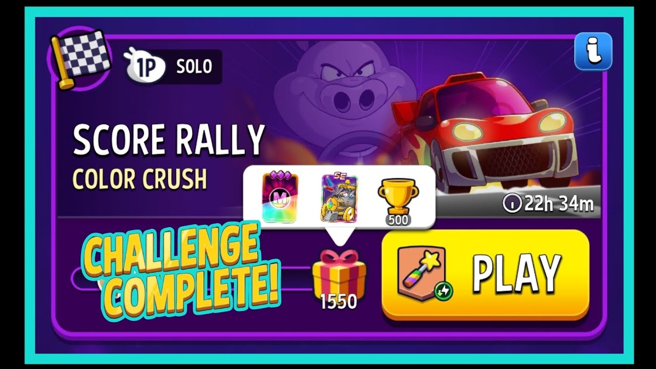 Score Rally Color Crush 6 Moves Match Masters Solo Challenge Score 1550 ...