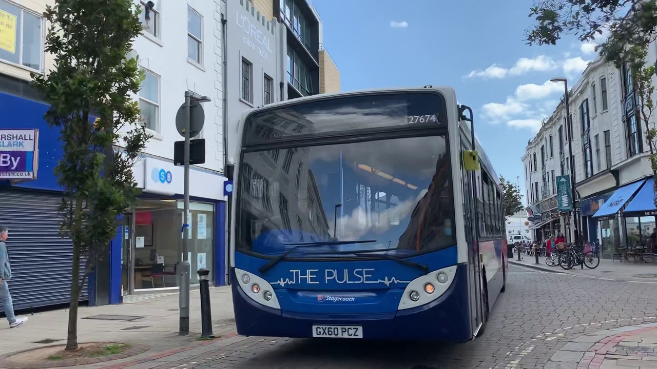 Stagecoach Bus Route Pulse Arriving Into Worthing - YouTube