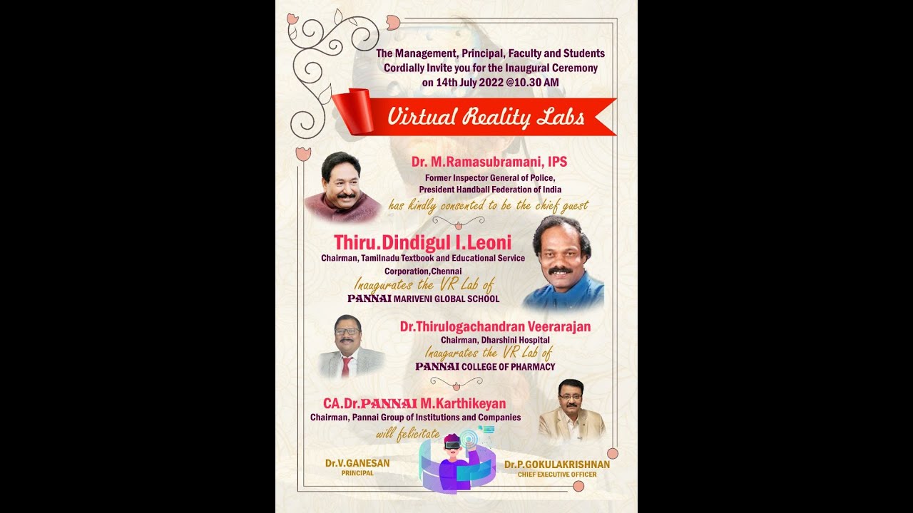 Pannai college of pharmacy inauguration ceremony - virtual reality labs ...