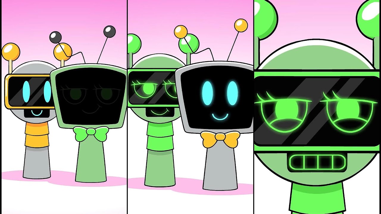 SPRUNKI OC VEE MEETS FUN BOT ALL PHASES 4 🔥😱💻 #sprunki #incredibox # ...