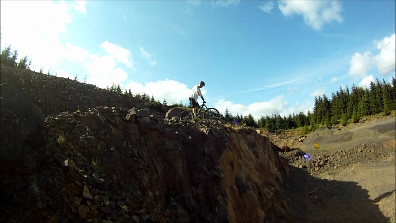 Newcastleton Mountain Bike Quarry Drop - YouTube