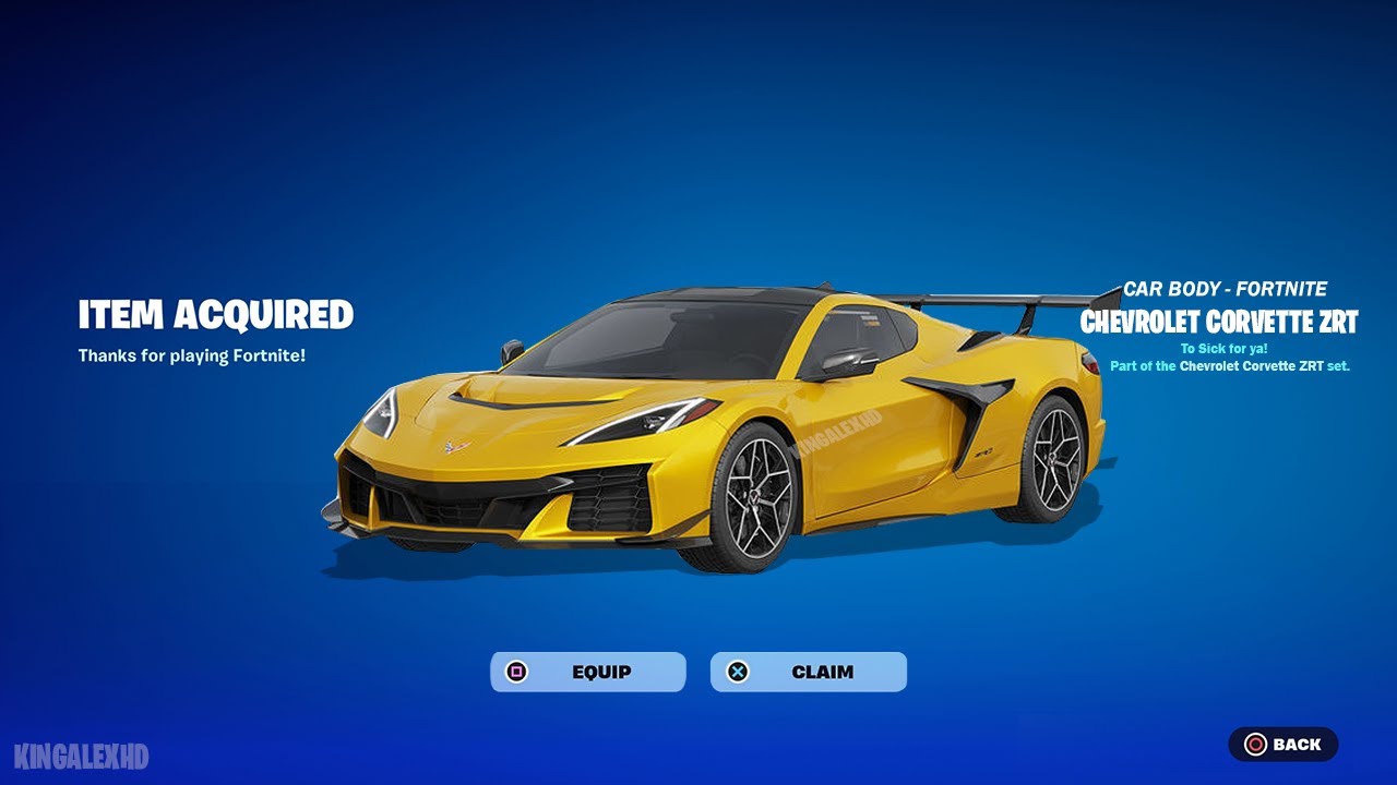 How To Get & Unlocked Chevrolet Corvette ZR1 Car NOW FREE In Fortnite ...