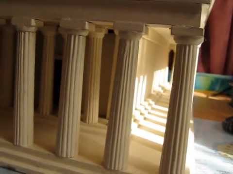 Greek Temple scale- model - YouTube