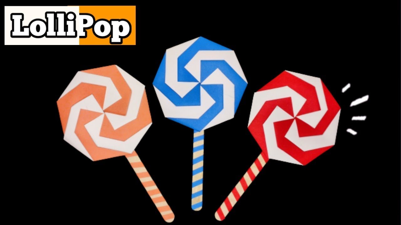 How To Make A Origami Lollipop #origami #diy #papercraft - YouTube