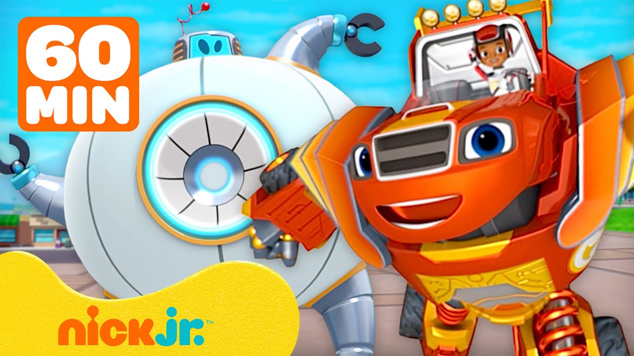 60 MINUTEN lang ROBOT-reddingen met Blaze 🤖 met AJ | Nick Jr ...