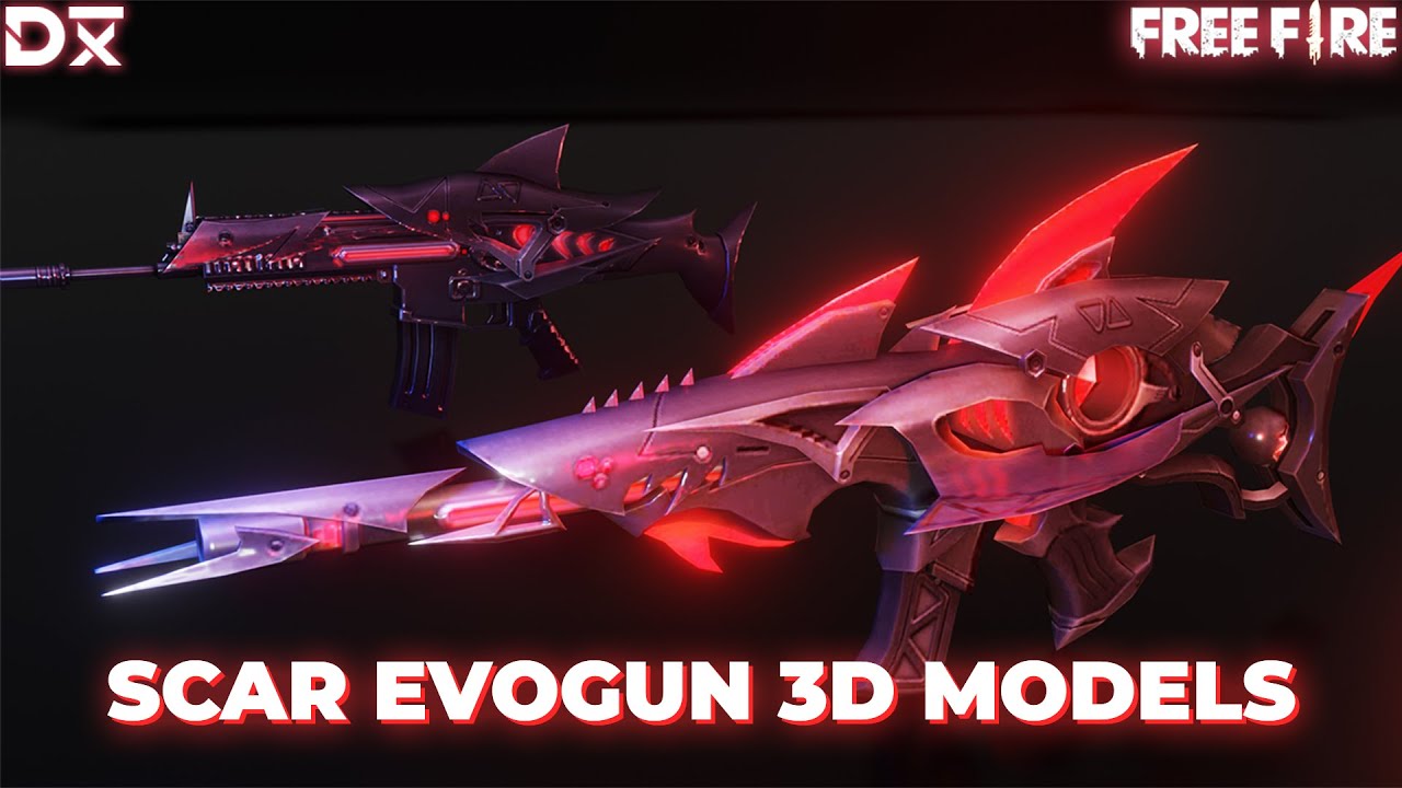 [#5] SCAR EVO GUN 3D Models | Free Fire - YouTube