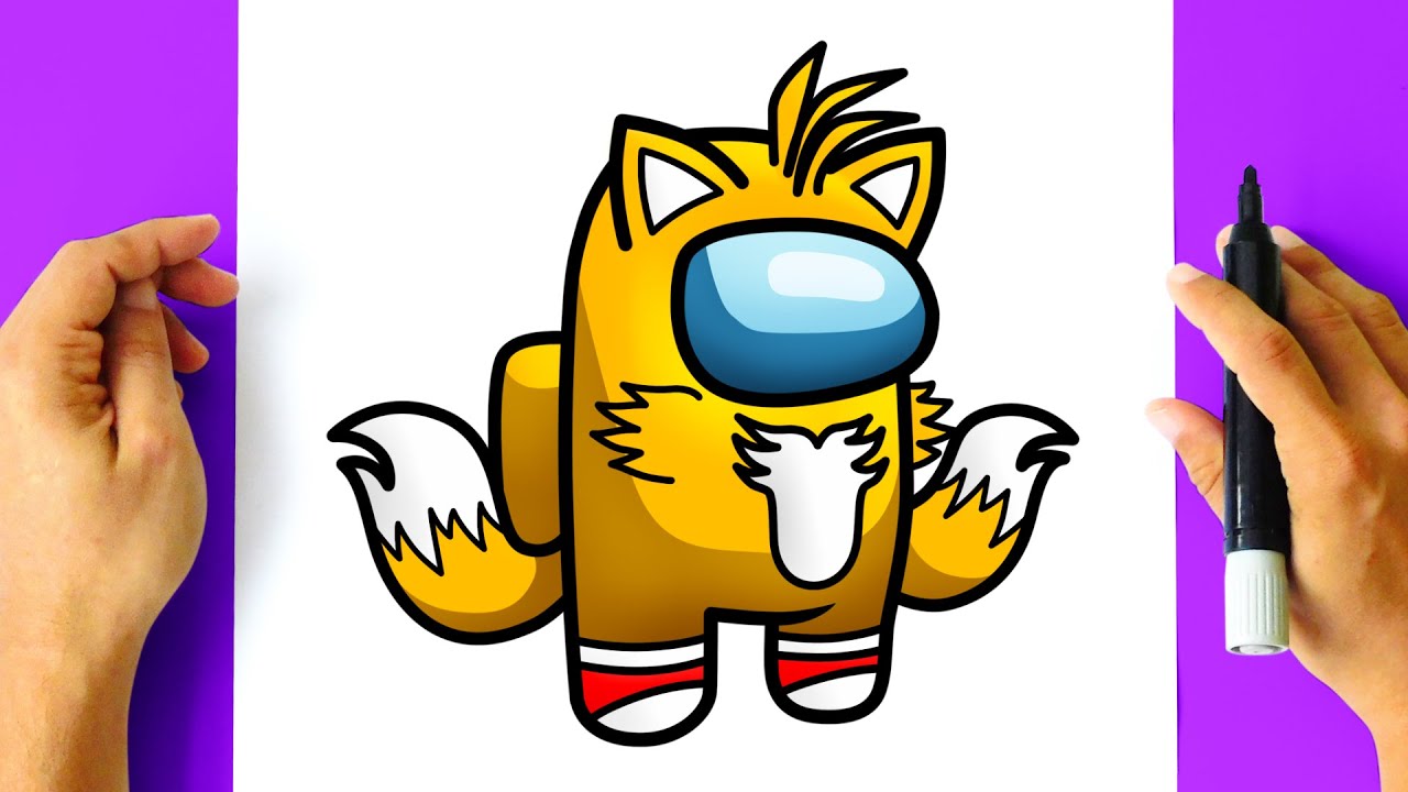 How To DRAW TAILS Crewmate - AMONG US - YouTube