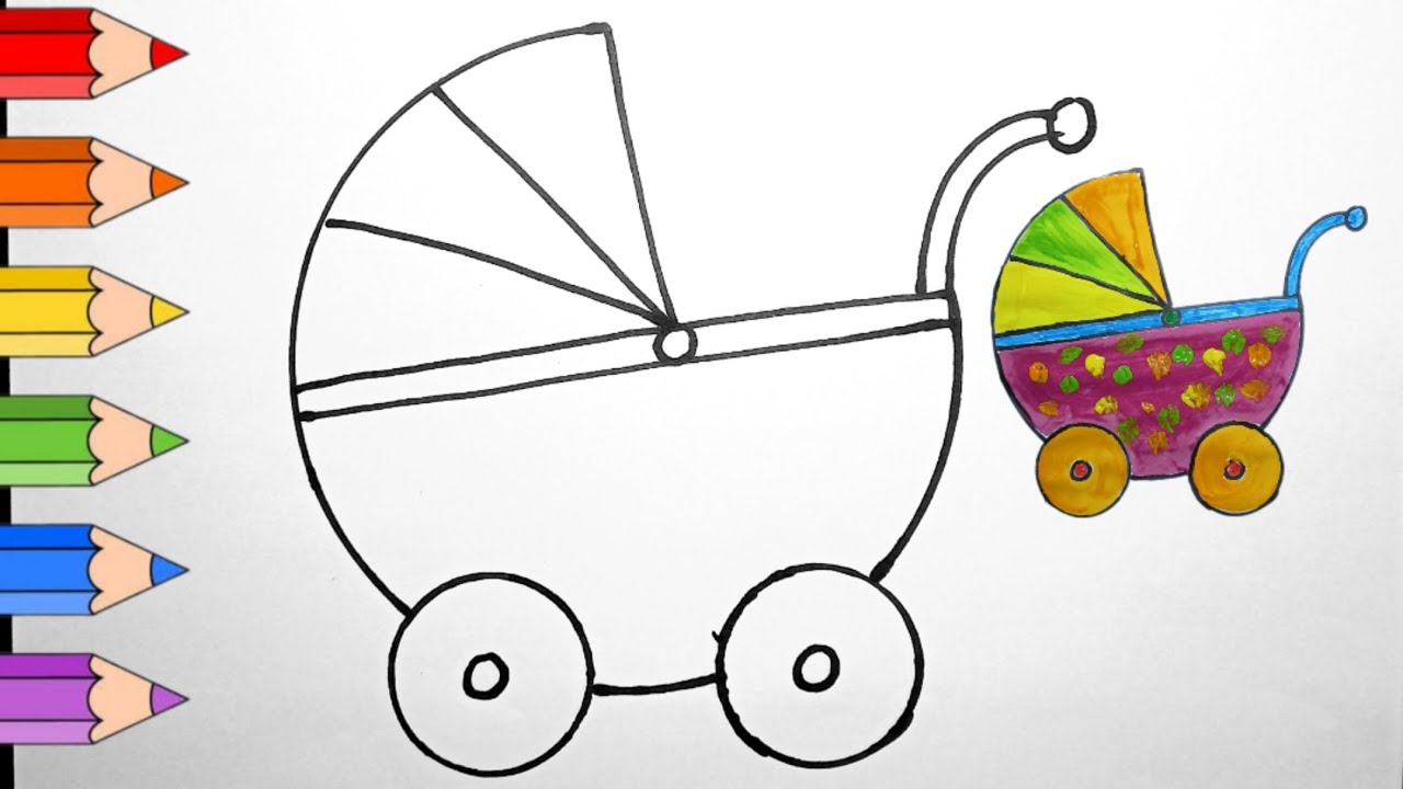 Kids | let's learn to draw a BABAY COT| easy step .. simple drawing ...