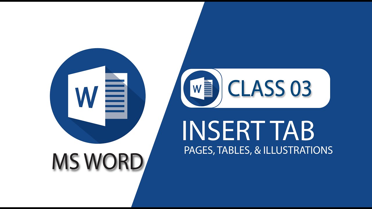 MS word for beginners - pages - tables & illustrations - class 03 - YouTube