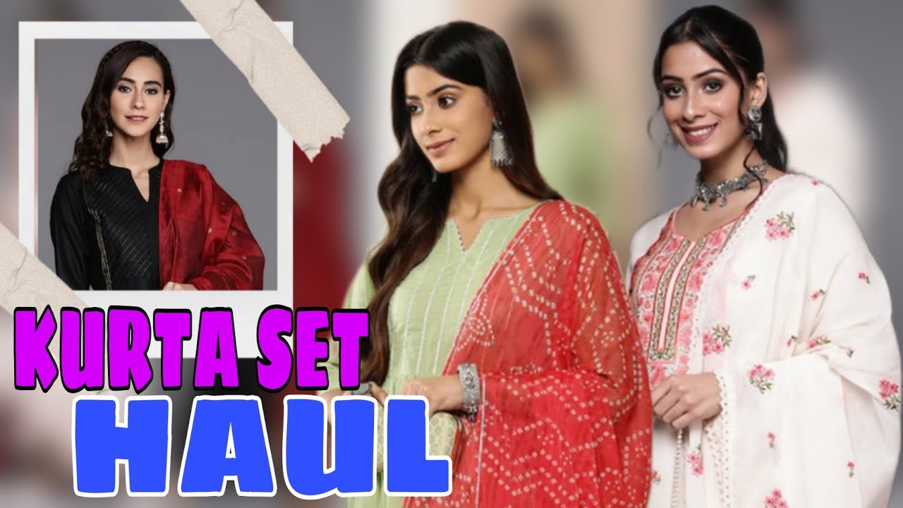Festive Kurta Set Haul | Flipkart/Myntra Kurta Set HAUL😍| Party/Daily ...