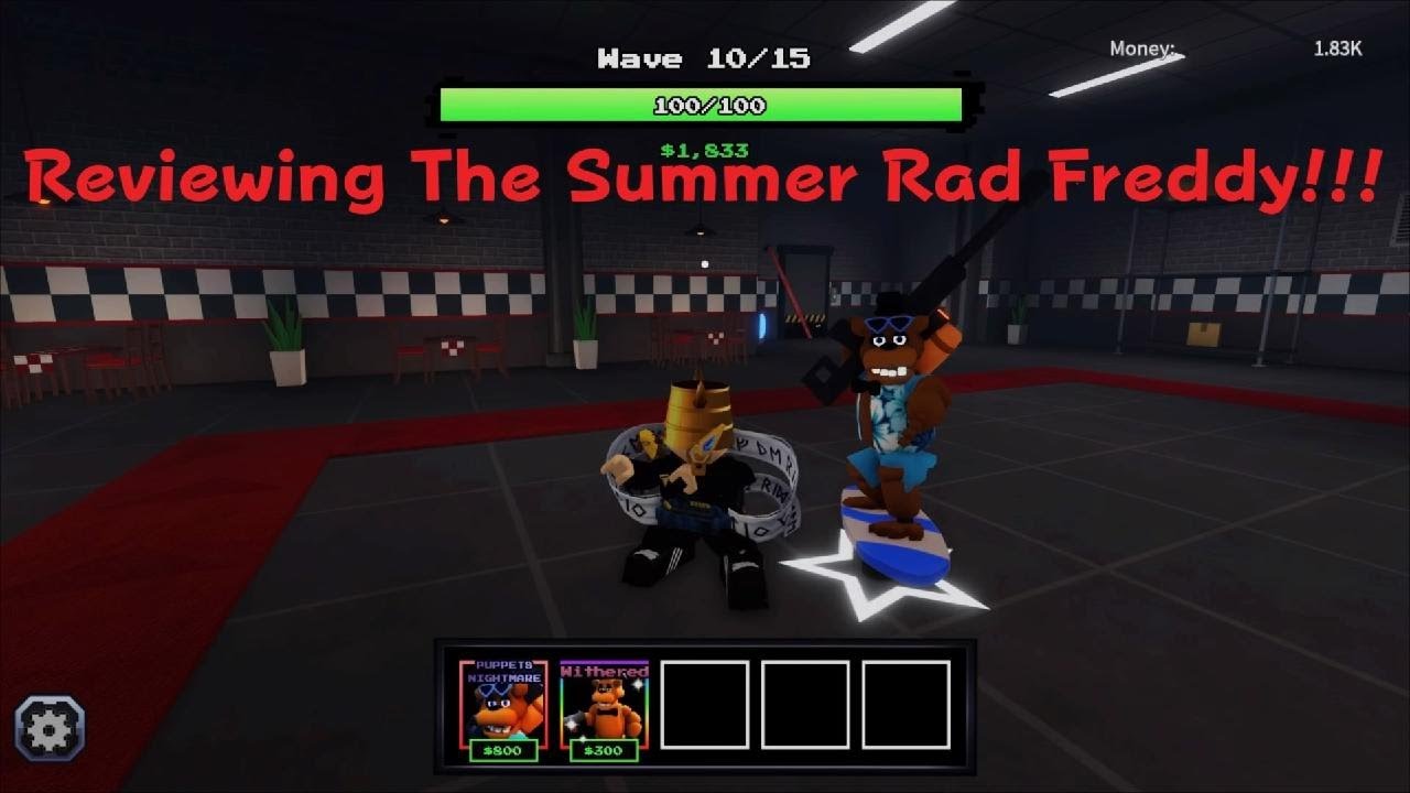 Reviewing Rad Freddy In Roblox Five Nights TD (Updated) 2024 - YouTube