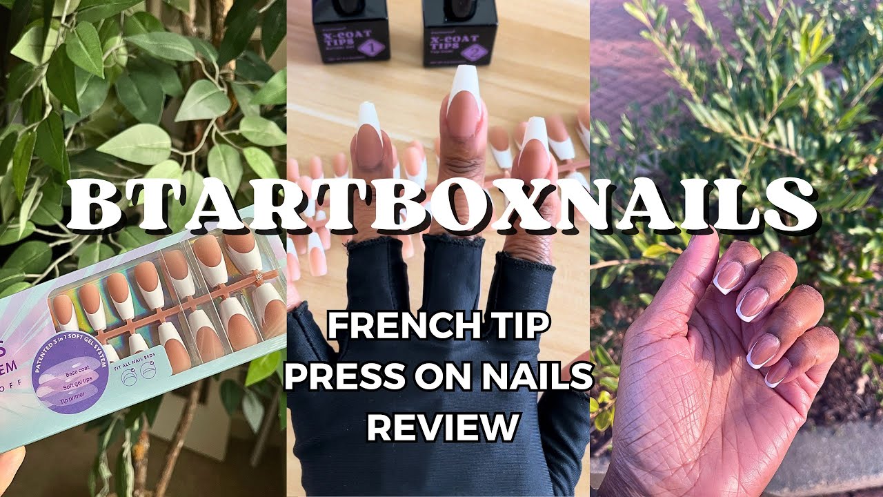 BTArtbox French Gel Nail Tips Review | Press On Nails Tutorial - YouTube