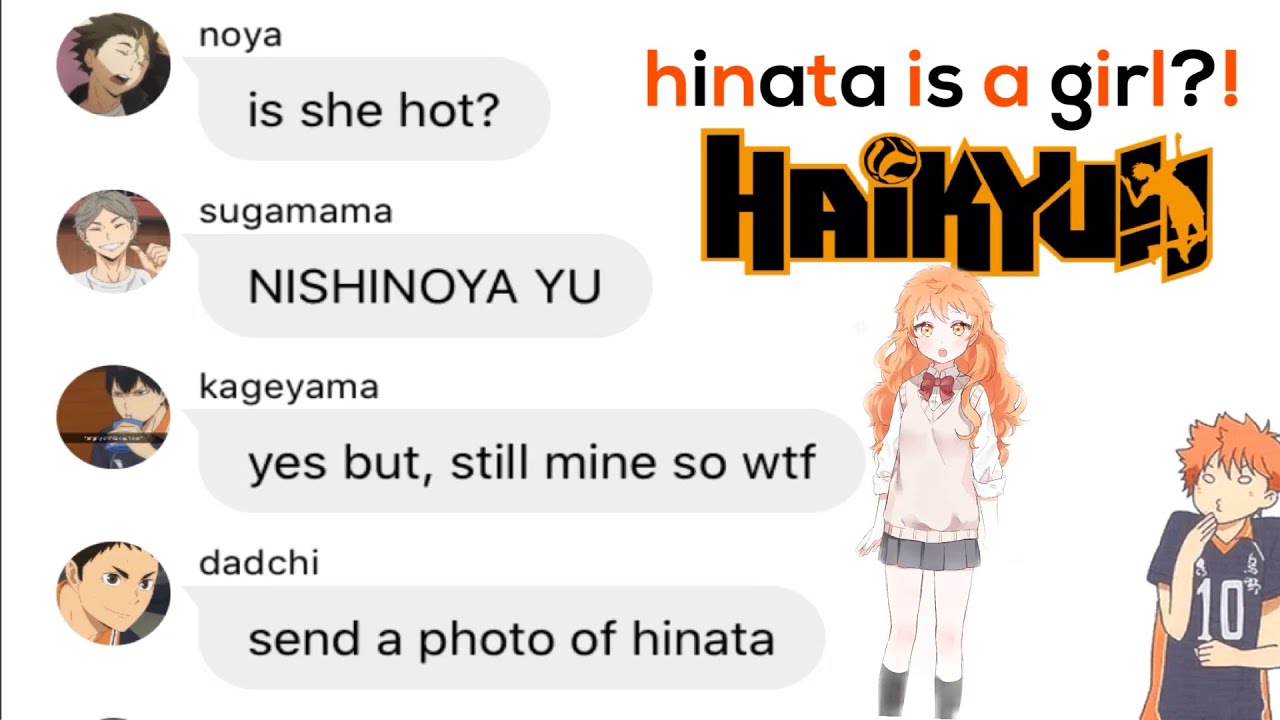 haikyuu texting story | hinAtA iS a GirL?! | haikyuu simp | 100 ...