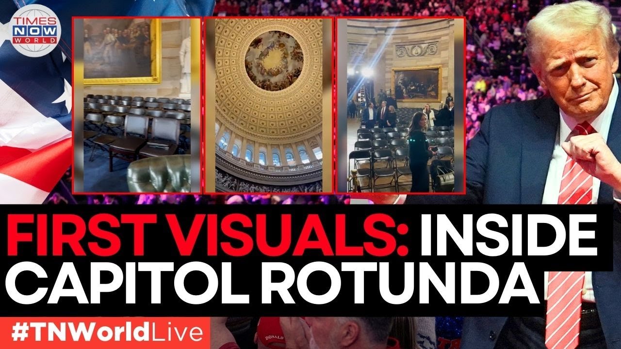 TRUMP OATH | FIRST VISUALS of Capitol Rotunda Deck Up For Trump ...