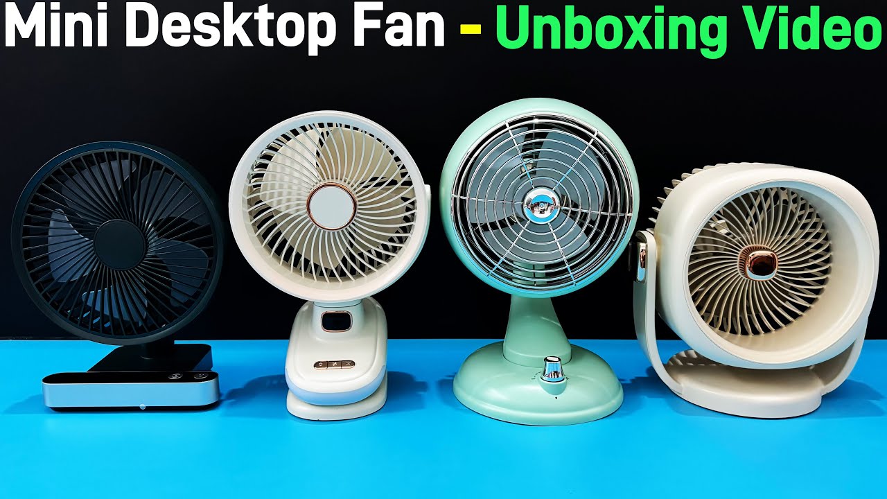 Mini Desktop Fan - Unboxing Mini Fan Video，Rechargeable USB | Unboxing ...