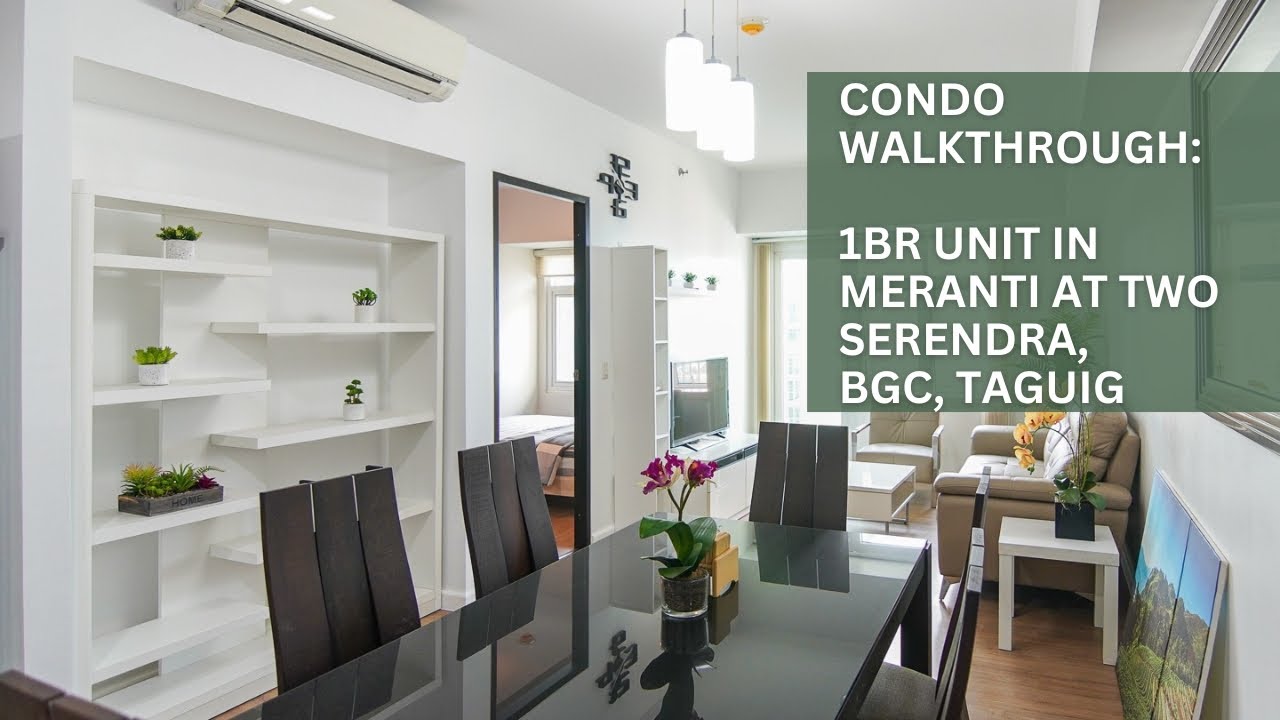 Modern 1-bedroom Condo with sweeping view in Meranti at Two Serendra ...
