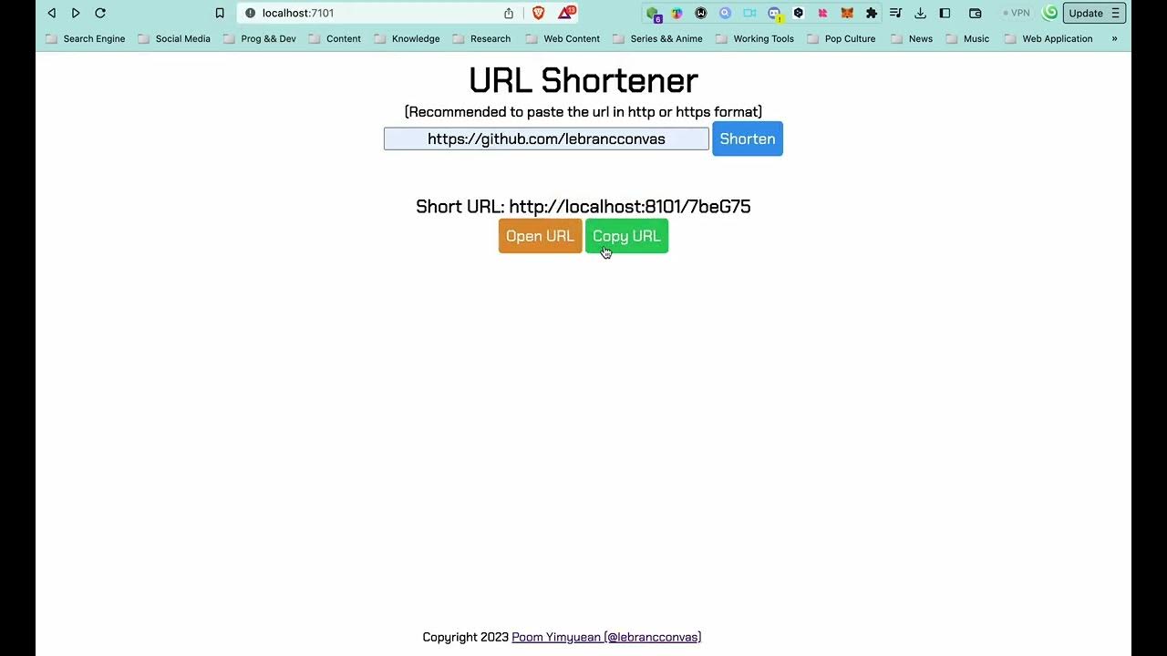 Project Demo Url Shortener Youtube