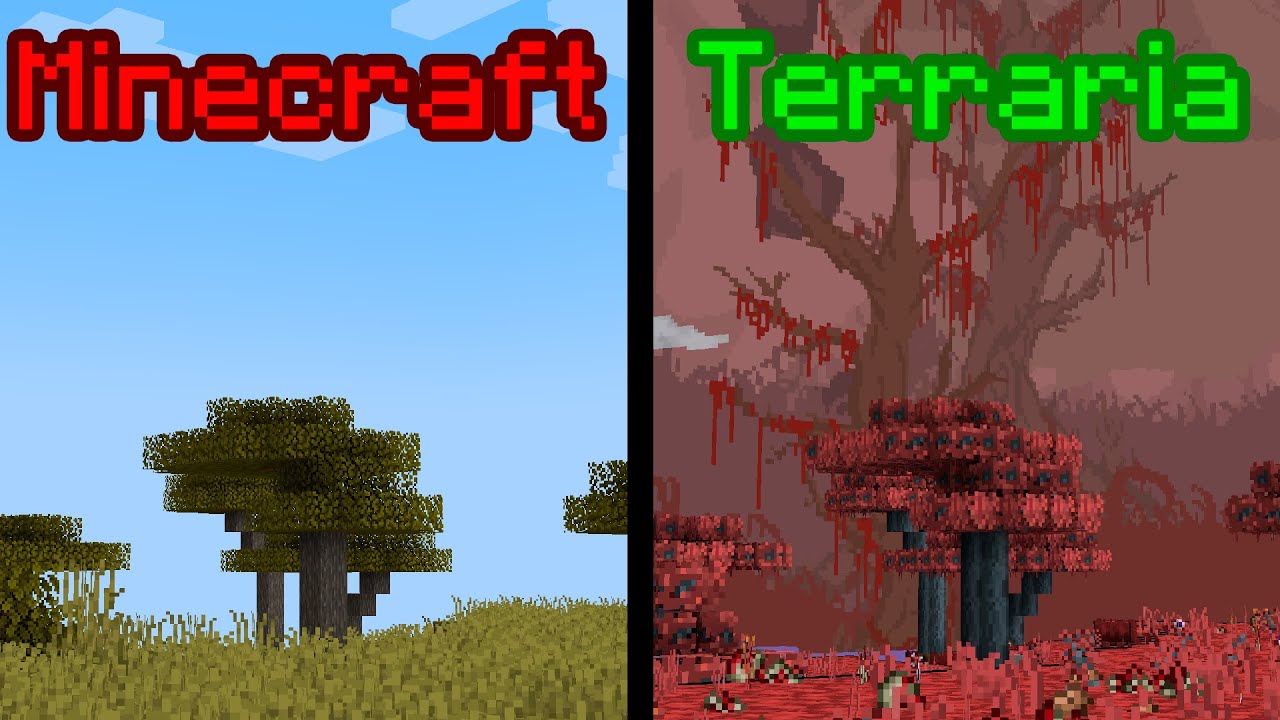 minecraft vs terraria - YouTube