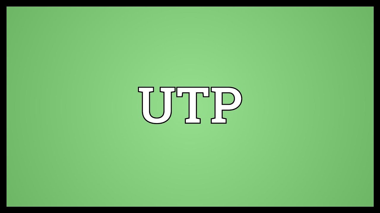 UTP Meaning - YouTube