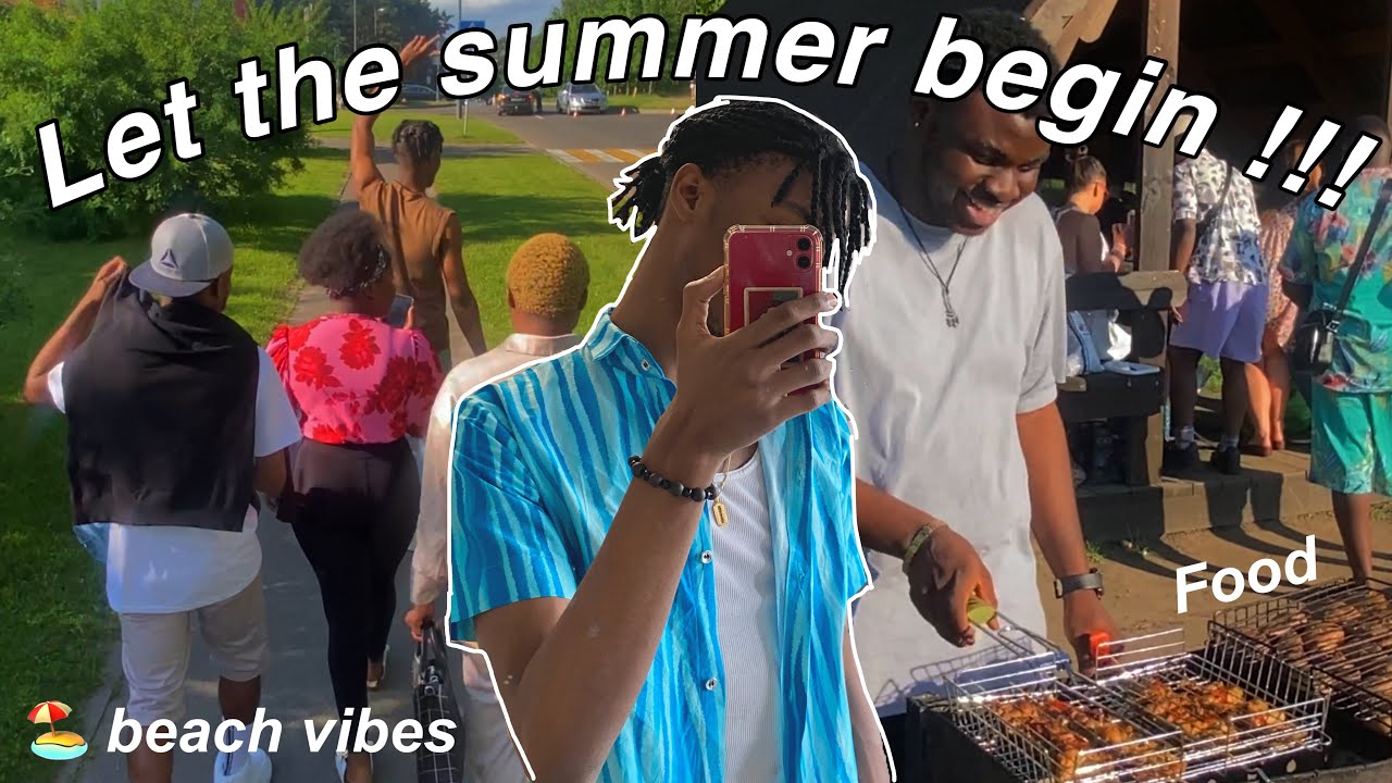 SUMMER VLOG: a day at the beach, watching the sunset and food!! - YouTube