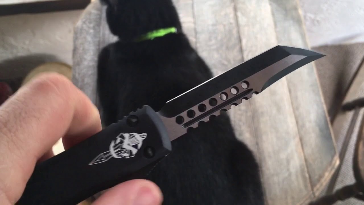 Microtech Hellhound Black DLC 119-1DLC - YouTube