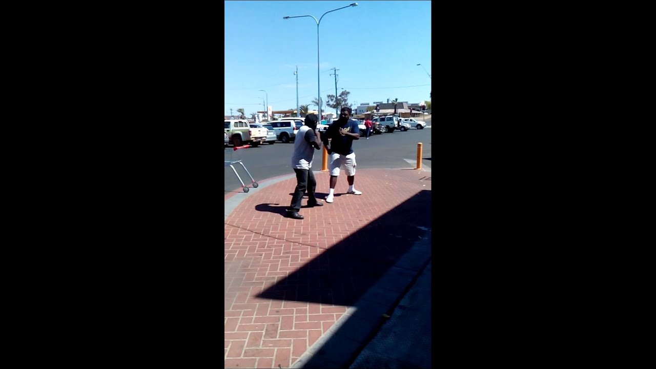Monkey Vs Brandon (Mount Isa fight) in front of K-Mart - YouTube