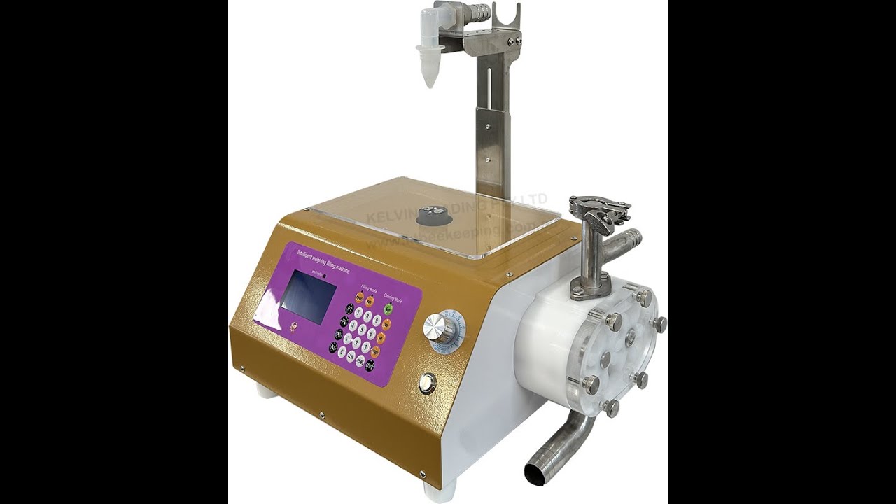 The first step in using honey filling machine - YouTube