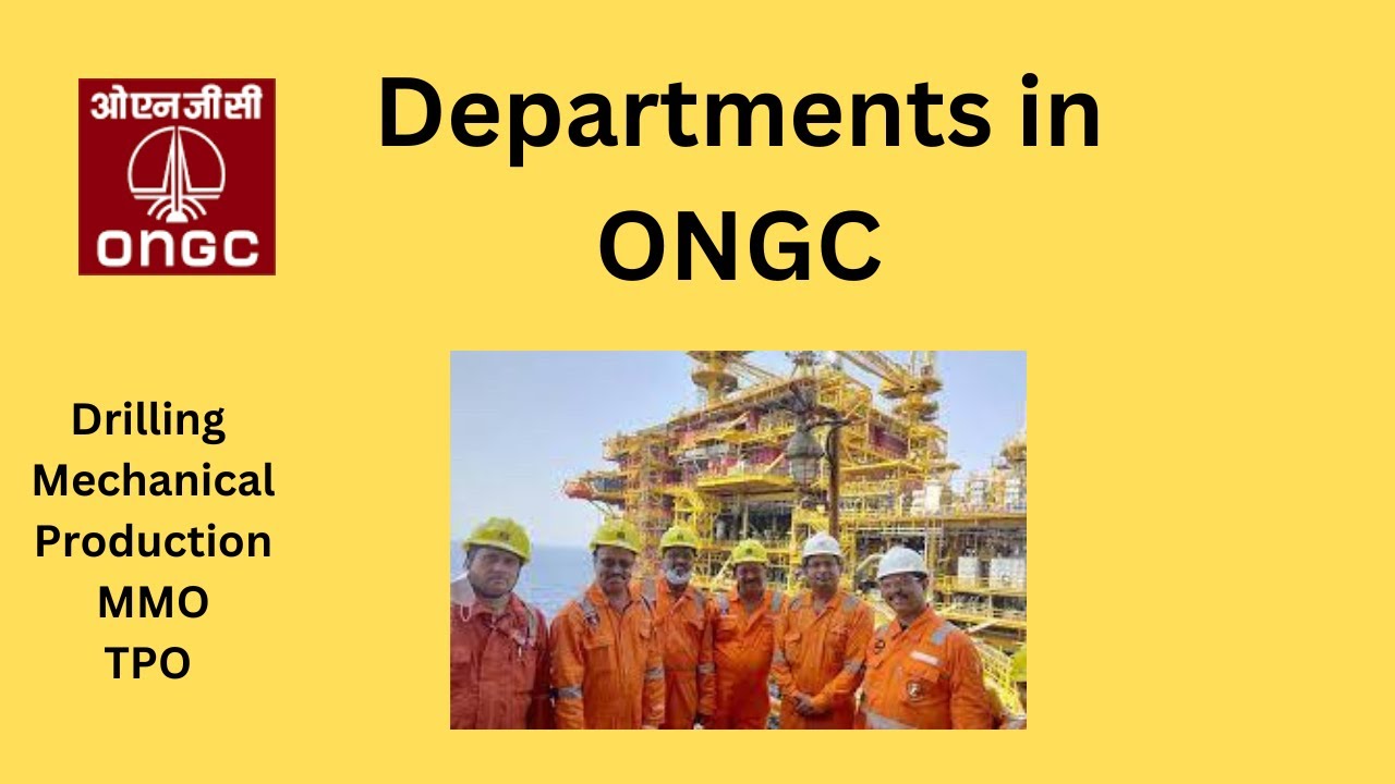 Departments in ONGC - YouTube