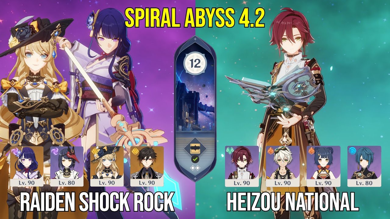 C0 Raiden Shock Rock & C1 Heizou National | Genshin Impact | 4.2 - 4.3 ...