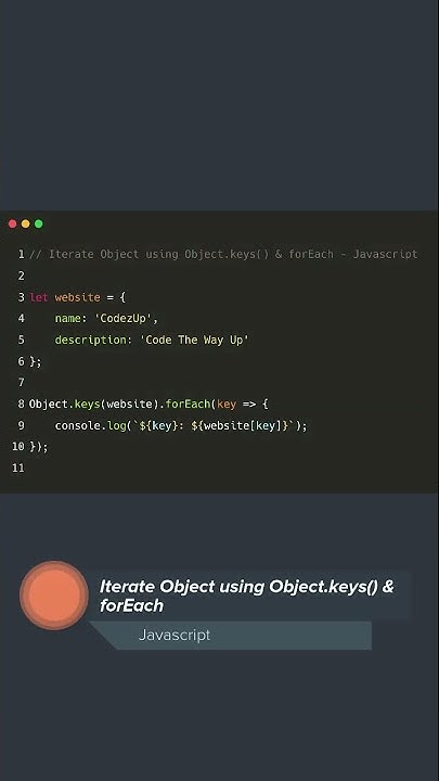 Iterate Object Using Object Keys And Foreach Shorts Javascript Youtube