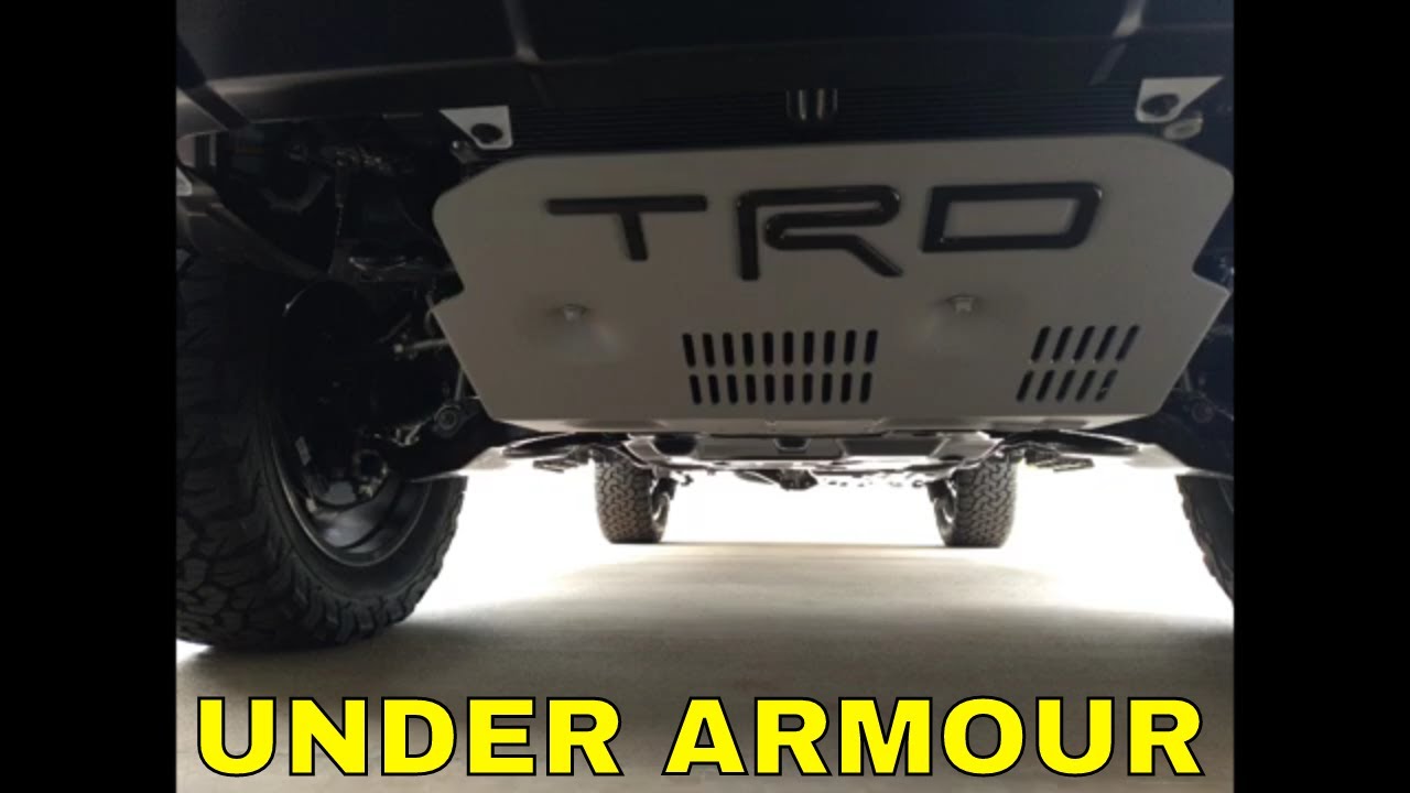 TRD Pro Skid Plate Under Armor Install - YouTube