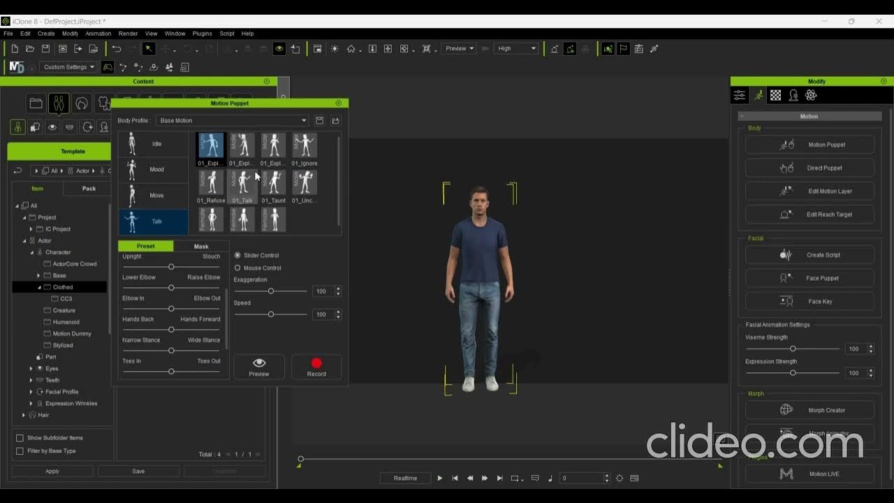 All the animations you need are here (Motion Puppet in iClone) #iclone#unity3d#3dgames # ...