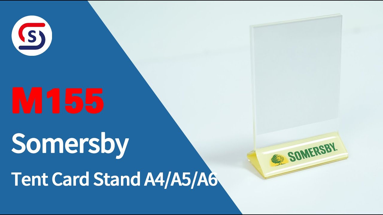 Somersby Tent Card Stand Acrylic A4A5A6 M155 - YouTube