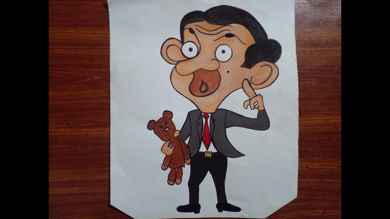 How to Draw Mr Bean step by step / Easy step by step drawing of Mr Bean ...