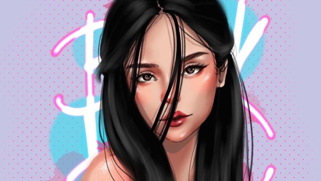 BLACKPINK JISOO DIGITAL PAINTING ON MOBILE - YouTube