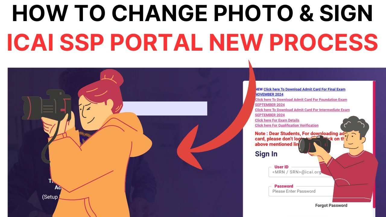 How To Change photo and sign SSP portal | How to upload photo & Sign In ...