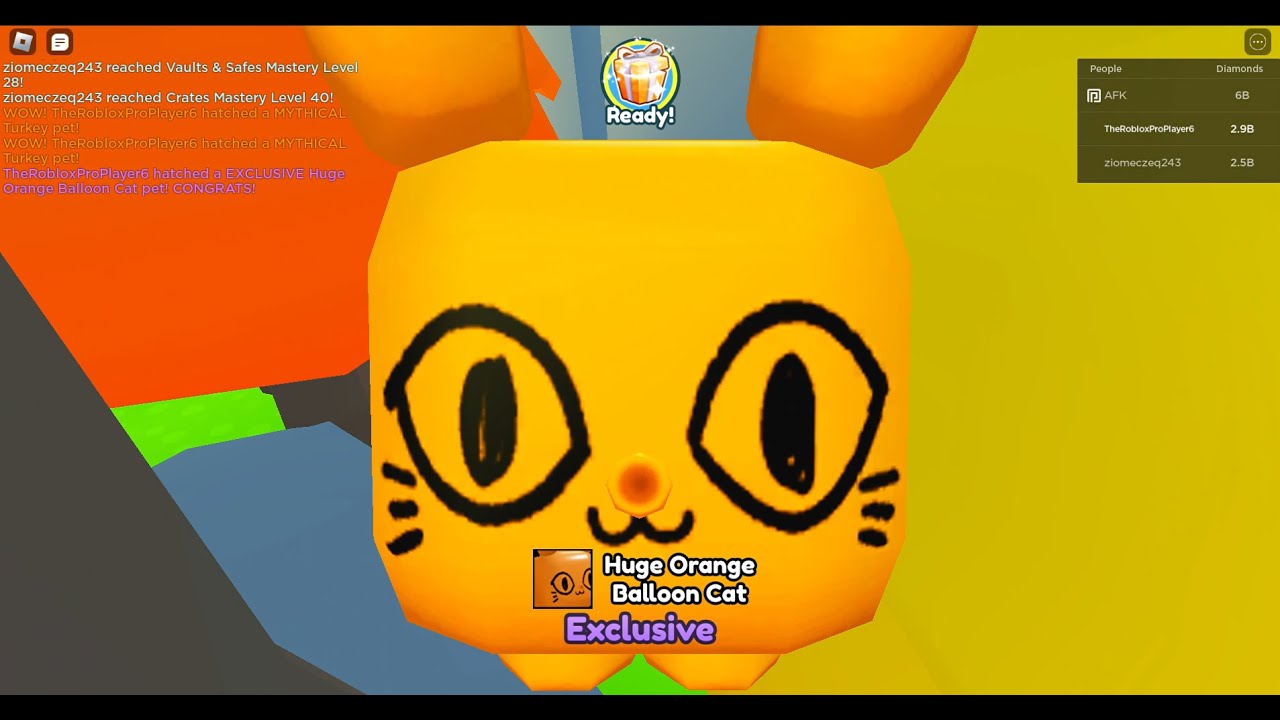 Hatching SINGLE HATCH Huge Orange Balloon Cat clip in Autumn Event ...
