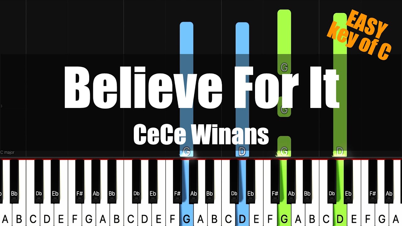 [Synthesia] CeCe Winans - Believe For It (Key of C) - Piano Easy ...