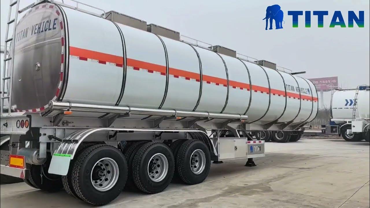 42000 Liters Aluminum Alloy Fuel Tanker Trailer for Sale In Zimbabwe - YouTube