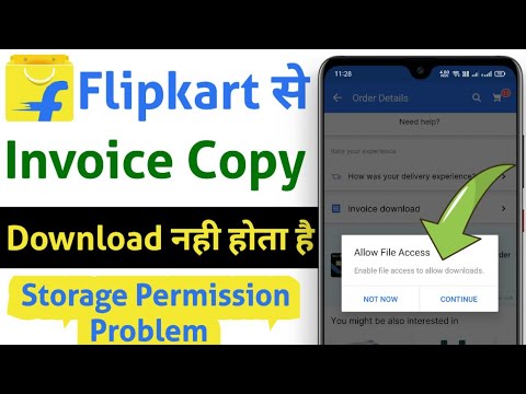 Flipkart Invoice Download | Please Provide File Storage Permission to ...