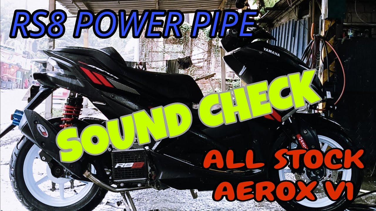 SOUND CHECK RS8 (DUAL OPEN CONICAL) POWER PIPE, LTO LEGAL , AEROX V1 ...