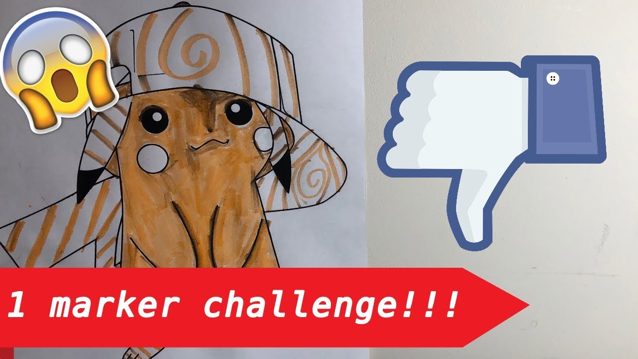 SMUDGING?!?!! | 1 MARKER CHALLENGE | - YouTube
